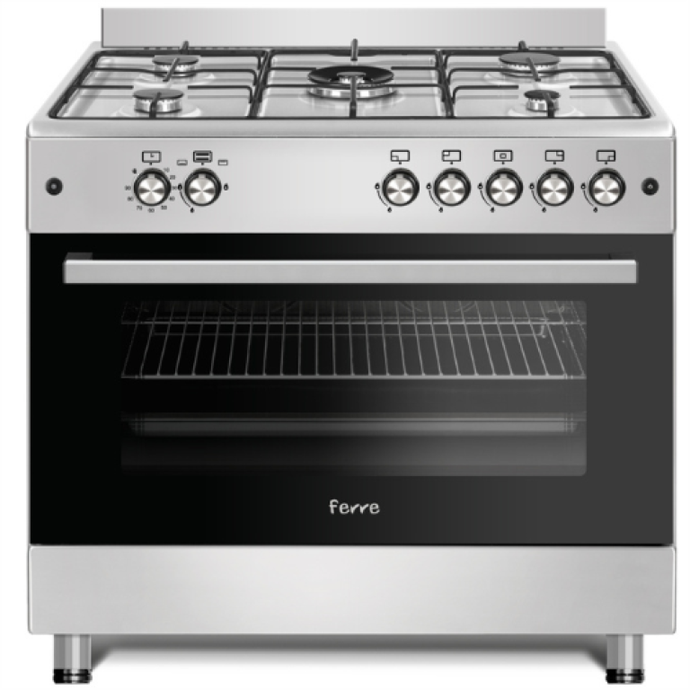 Ferre 90×60 Free Standing Cooker Inox (Full Gas) F9S50G2.HI - Stasie ...